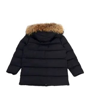 C.P. COMPANY Fur-collar Zip-up Down Jacket