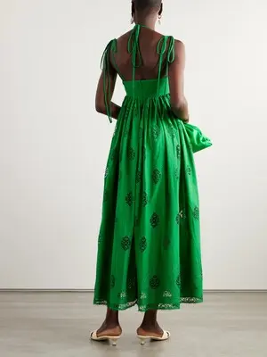 Erdem Strappy Lace Midi Dress