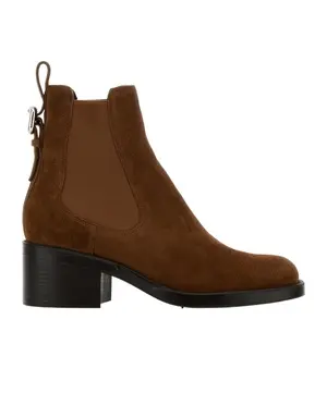 Chloé Logo Detailed Ankle Boots - Brown