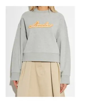 Moncler Embroidered Logo Crewneck Sweatshirt - Grey
