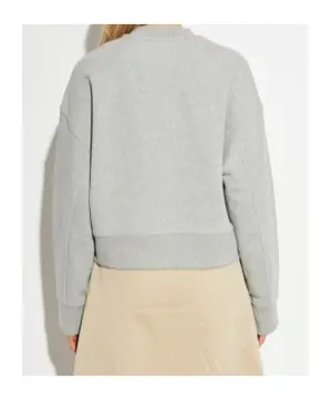 Moncler Embroidered Logo Crewneck Sweatshirt - Grey