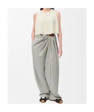 Loewe Sleeveless Jumper With Embroidered Logo - White