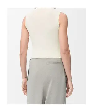 Loewe Sleeveless Jumper With Embroidered Logo - White