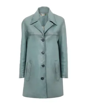 Chloé Single-breasted Long Jacket - Faded Blue