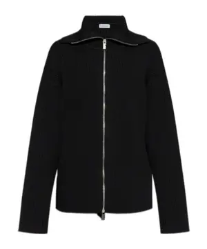 Burberry Ribbed-knit Zip-up Cardigan