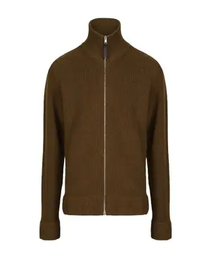 MAISON MARGIELA Long-sleeved Zip-up Cardigan - Olive Green