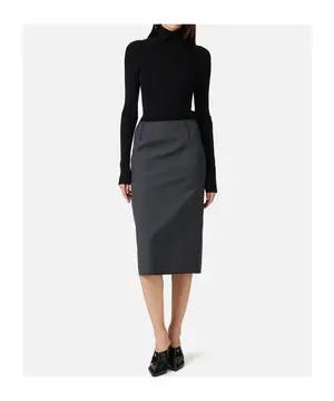 Iceberg Ribbed Collared Long Sleeve Top