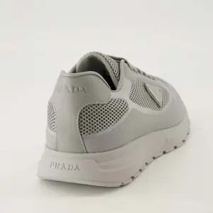 Prada Triangle Logo Lace-up Sneakers
