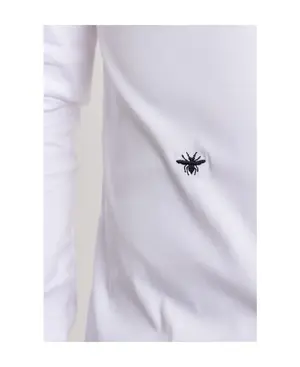 Dior Bee Embroidered Long-sleeved Shirt - White