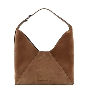 Brunello Cucinelli Paneled Shoulder Bag - Brown