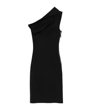 Rick Owens One Shoulder Asymmetrical Zip Dress