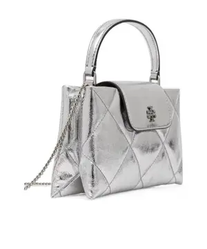 Tory Burch Kira Diamond Quilt Metallic Top Handle Bag