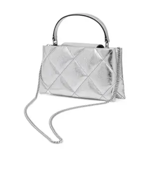 Tory Burch Kira Diamond Quilt Metallic Top Handle Bag