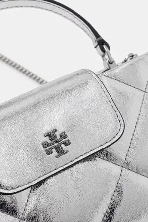 Tory Burch Kira Diamond Quilt Metallic Top Handle Bag