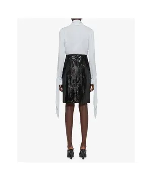 Givenchy Monogram 72 Jacquard Blouse With Lavalliere And Cuffed Sleeves - Light Blue