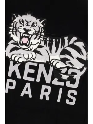 Kenzo Happy Tiger Embroidered V-neck Cardigan