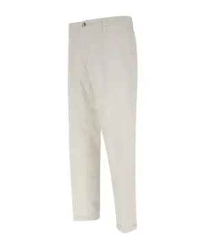 RE-HASH Slim-fit Chinos With Button Closure - White