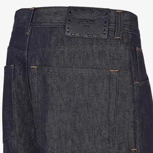 Fendi Straight-leg Jeans With Logo Patch - Blue