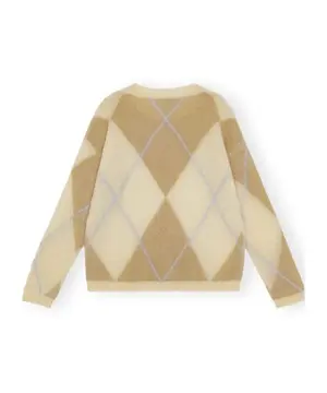 GANNI Diamond Pattern Knit Jumper