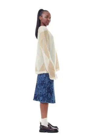GANNI Diamond Pattern Knit Jumper