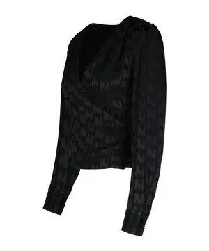 MSGM All-over Patterned V-neck Blouse