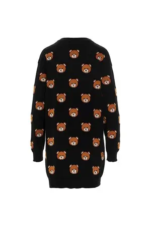 Moschino Teddy Bear Pattern Knit Mini Dress