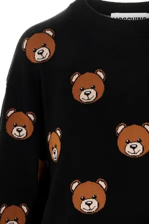 Moschino Teddy Bear Pattern Knit Mini Dress