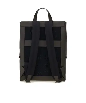 FERRAGAMO Gancini Buckle Leather Backpack - Black