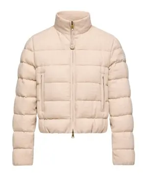 Moncler Agastache Cashmere Linen Short Down Jacket
