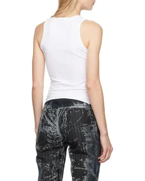 DIESEL® T-lynys-od" Crewneck Tank Top With Embroidered Logo