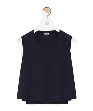 Loewe Sleeveless Ribbed Jumper - Black