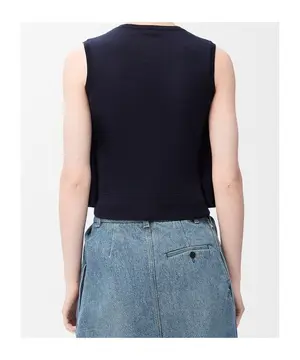 Loewe Sleeveless Ribbed Jumper - Black