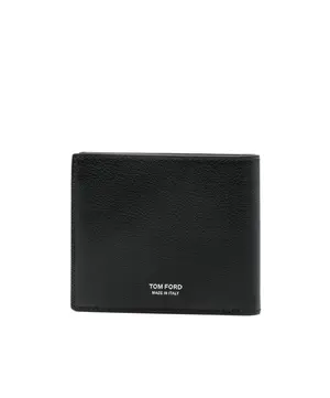 TOM FORD Logo Printed Bi-fold Wallet - Black