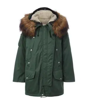 Burberry Hooded Parka With Detachable Faux Fur Trim