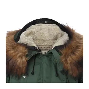 Burberry Hooded Parka With Detachable Faux Fur Trim
