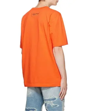 Heron Preston Logo Printed Crewneck T-shirt - Orange