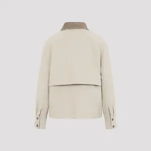 Brunello Cucinelli Zip Up Jacket With Classic Collar - Nude