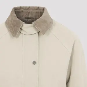 Brunello Cucinelli Zip Up Jacket With Classic Collar - Nude