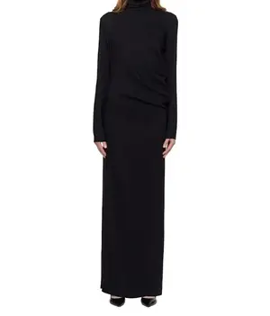 TOTEME Twist Long Sleeve Maxi Dress