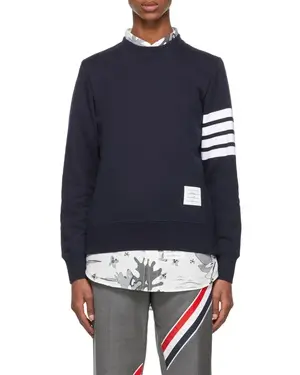Thom Browne Classic Loopback 4-bar Sweatshirt - Navy Blue
