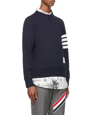 Thom Browne Classic Loopback 4-bar Sweatshirt - Navy Blue