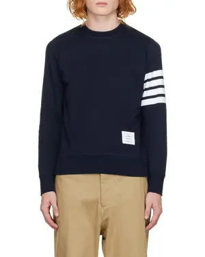 Thom Browne Classic Loopback 4-bar Sweatshirt - Navy Blue