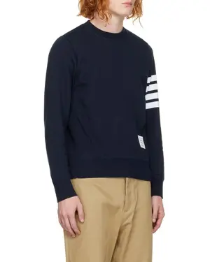 Thom Browne Classic Loopback 4-bar Sweatshirt - Navy Blue