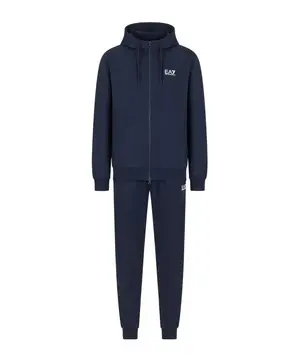 EA7 Long-sleeved Hooded Sports Suit - Blue