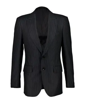 TOM FORD Pinstripe Single-breasted Blazer - Dark Gray