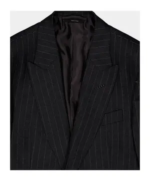 TOM FORD Pinstripe Single-breasted Blazer - Dark Gray