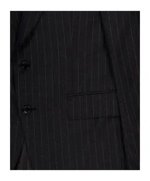 TOM FORD Pinstripe Single-breasted Blazer - Dark Gray