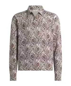 Etro Foliage Motif Polo Shirt