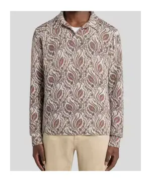 Etro Foliage Motif Polo Shirt