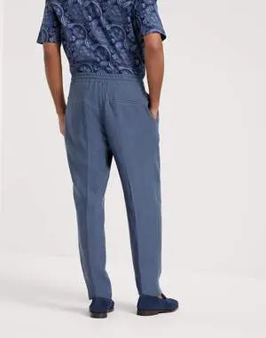 Brunello Cucinelli Linen Straight-leg Trousers